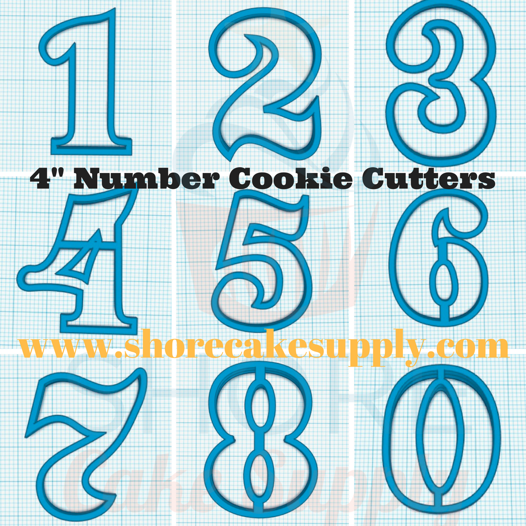Number Cookie Cutter | Custom Made Cookie Cutter – Shore Cake Supply